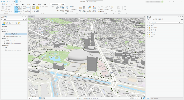 ArcGIS Pro 3.0 新機能: OpenStreetMap 3D レイヤー