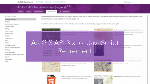 ArcGIS API for JavaScript 3.x のサポート終了について